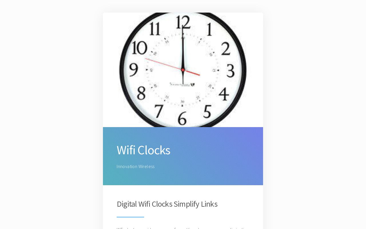 Wireless Clock Systems